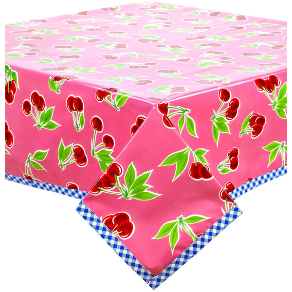 Mother's Day Gifts - Cherry Pink Oilcloth Tablecloths | Freckled Sage