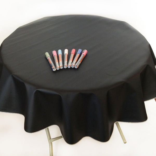 Halloween Chalkboard Tablecloth - Round Chalk Fabric Tablecloths | FS ...
